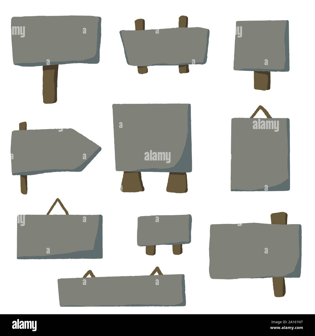 Set of sign plates isolated. Vector badges for text. collection of ...