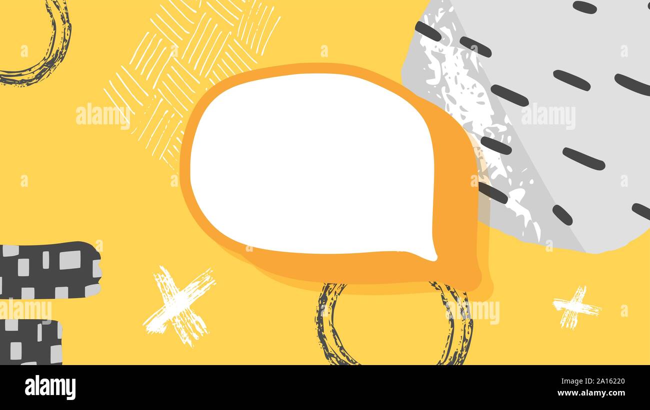 Collage blanks with speech bubble for social media. Template for text ...