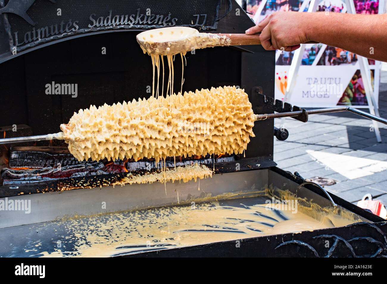 Sakotis, Lithuanian and Polish traditional cuisine layered cake tree ...