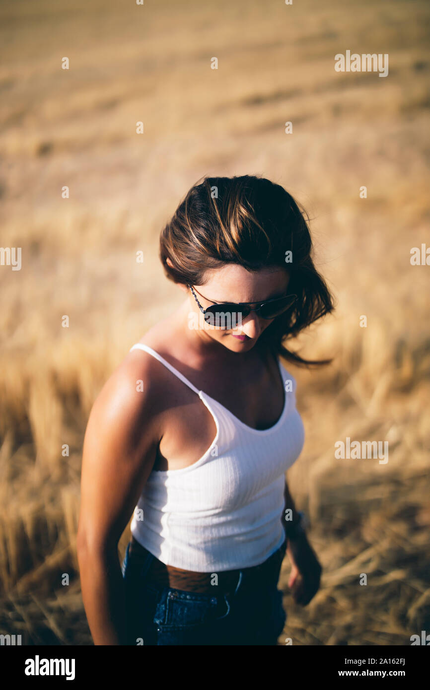 Woman walking field summer hi-res stock photography and images - Alamy
