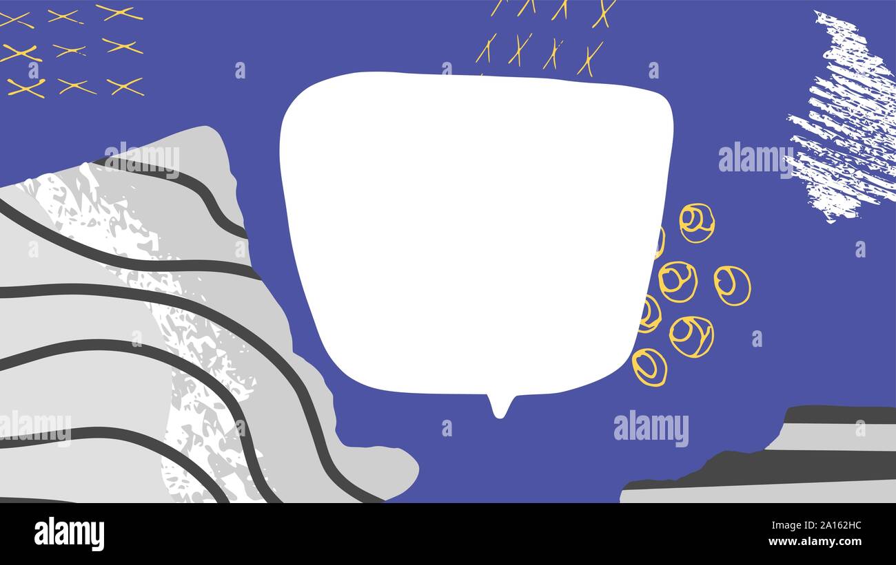 Collage blanks with speech bubble for social media. Template for text ...