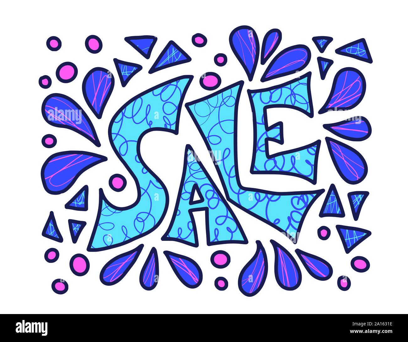 Sale text. Stylized promotion lettering. Template for advertising ...