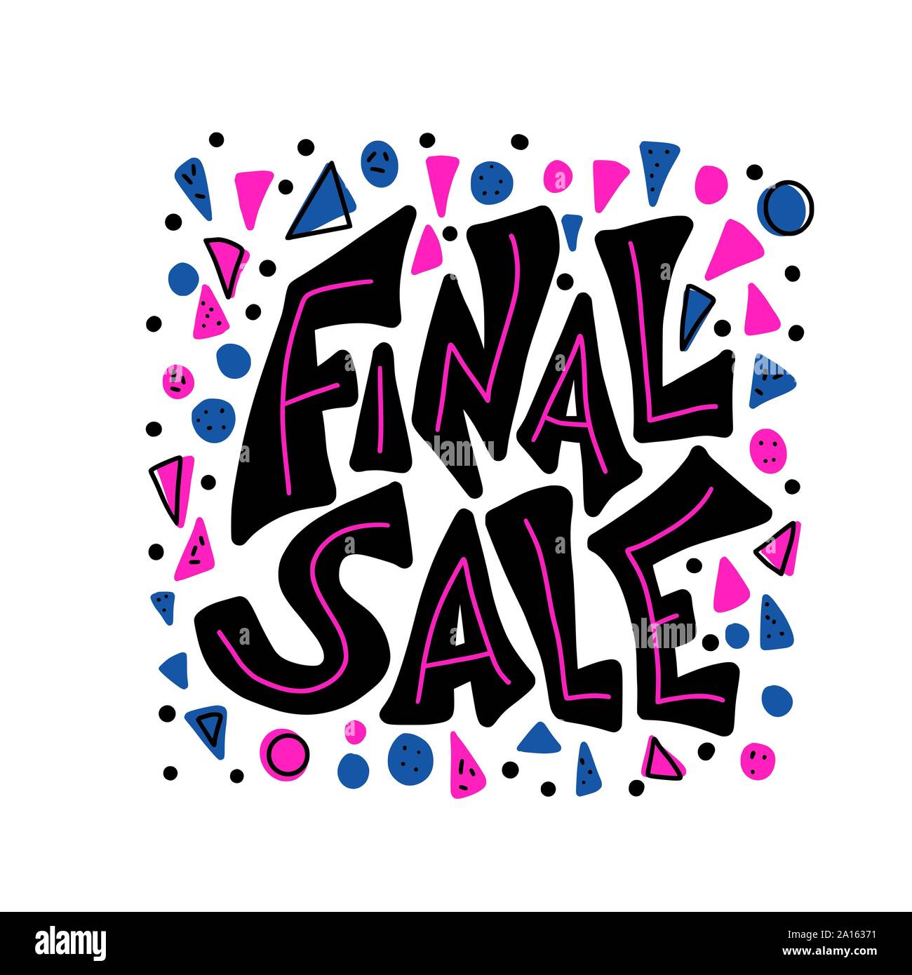 Final sale message with secoration. Vector promo concept. Banner ...