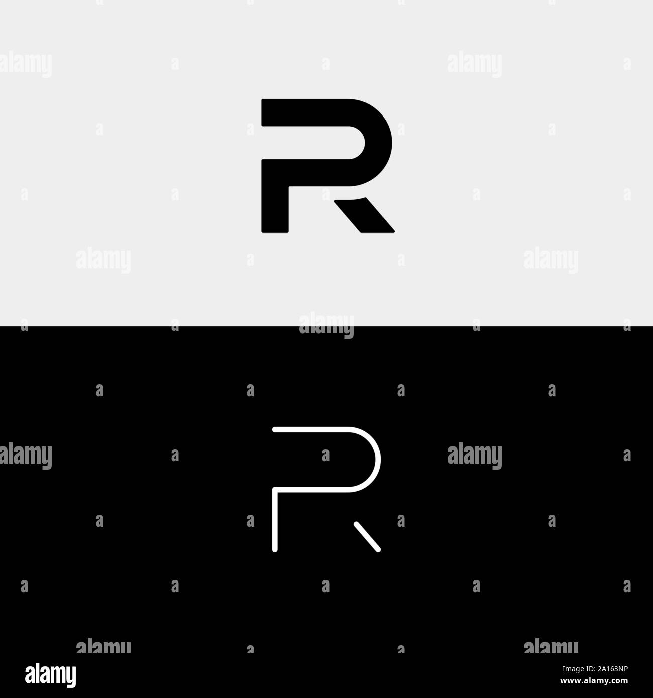Letter R P RP PR Logo Design Simple Vector Elegant Stock Vector Image ...