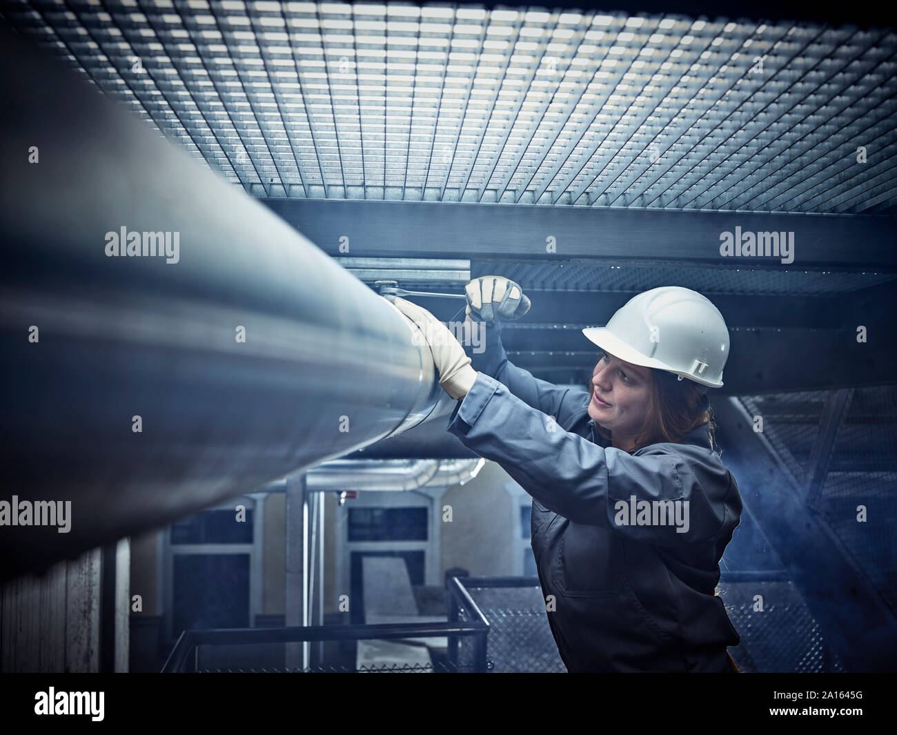 Female hard hat mechanic hi-res stock photography and images - Alamy