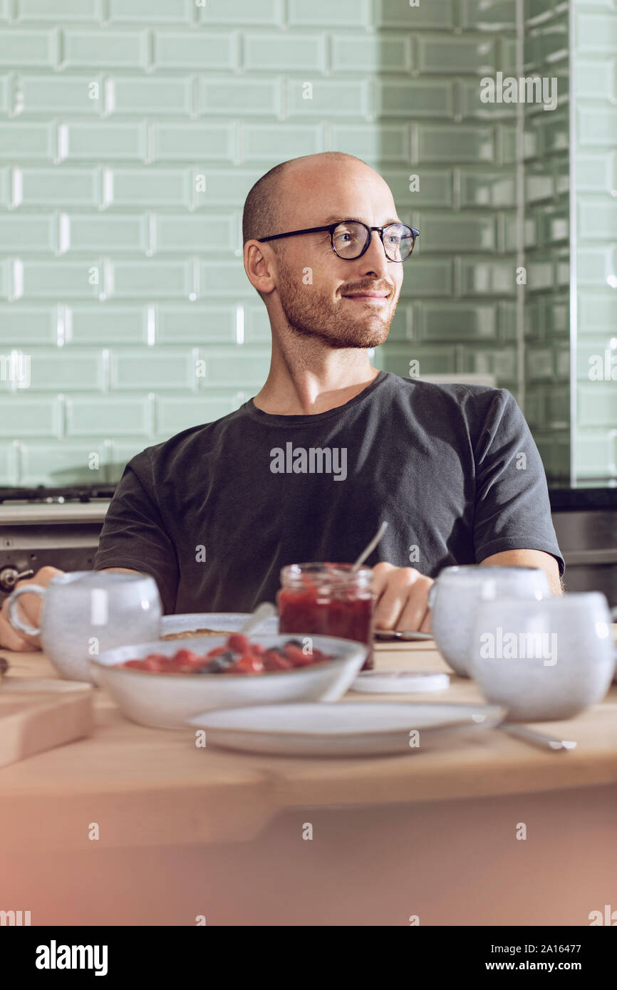 Man at breakfast table hi-res stock photography and images - Alamy