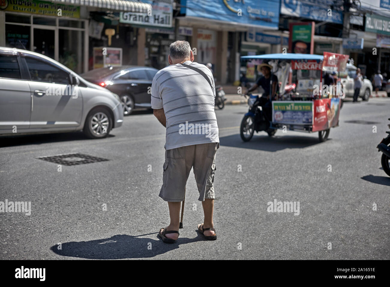 Walking stick disabled hi-res stock photography and images - Alamy