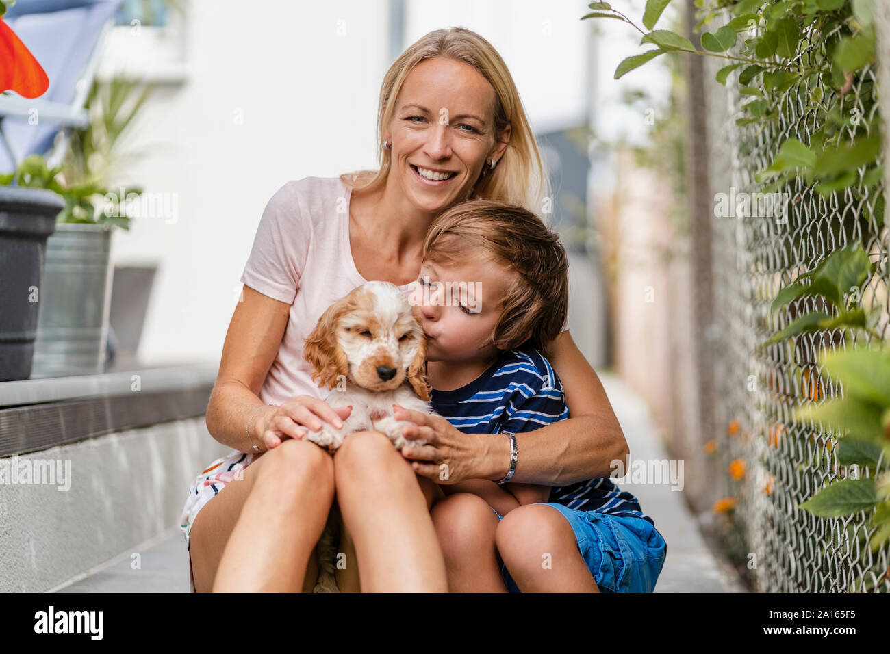 Dog mother with puppy hi-res stock photography and images - Alamy