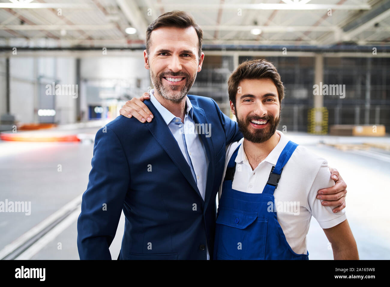 Happy employee worker hi-res stock photography and images - Alamy
