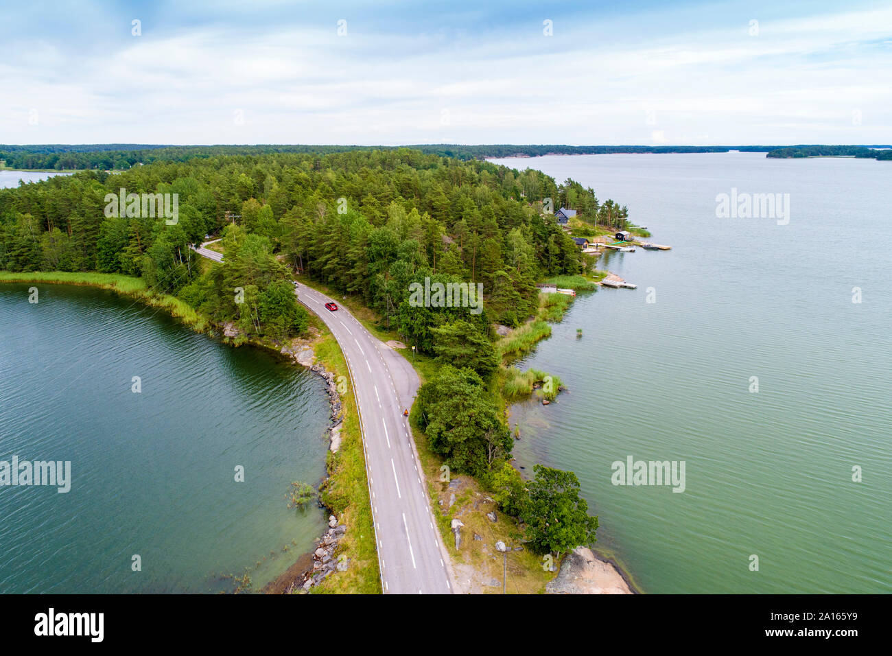 Aerial view of a highway in loftahammar hi-res stock photography and ...