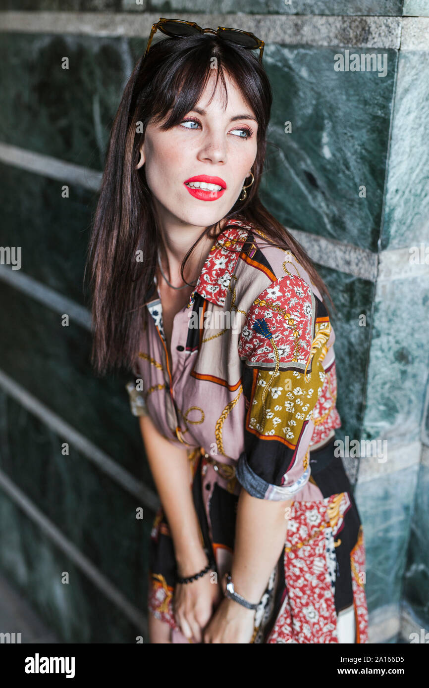 Woman posing long dress hi-res stock photography and images - Alamy