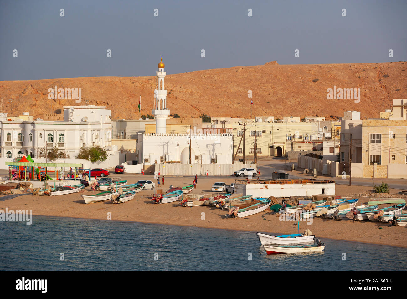 View to Mosque in Sur, Oman Stock Photo - Alamy