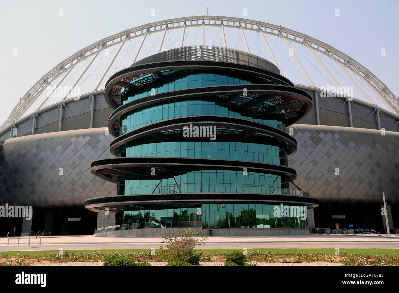 A general view of the Khalifa International Stadium ahead of the 2019 ...