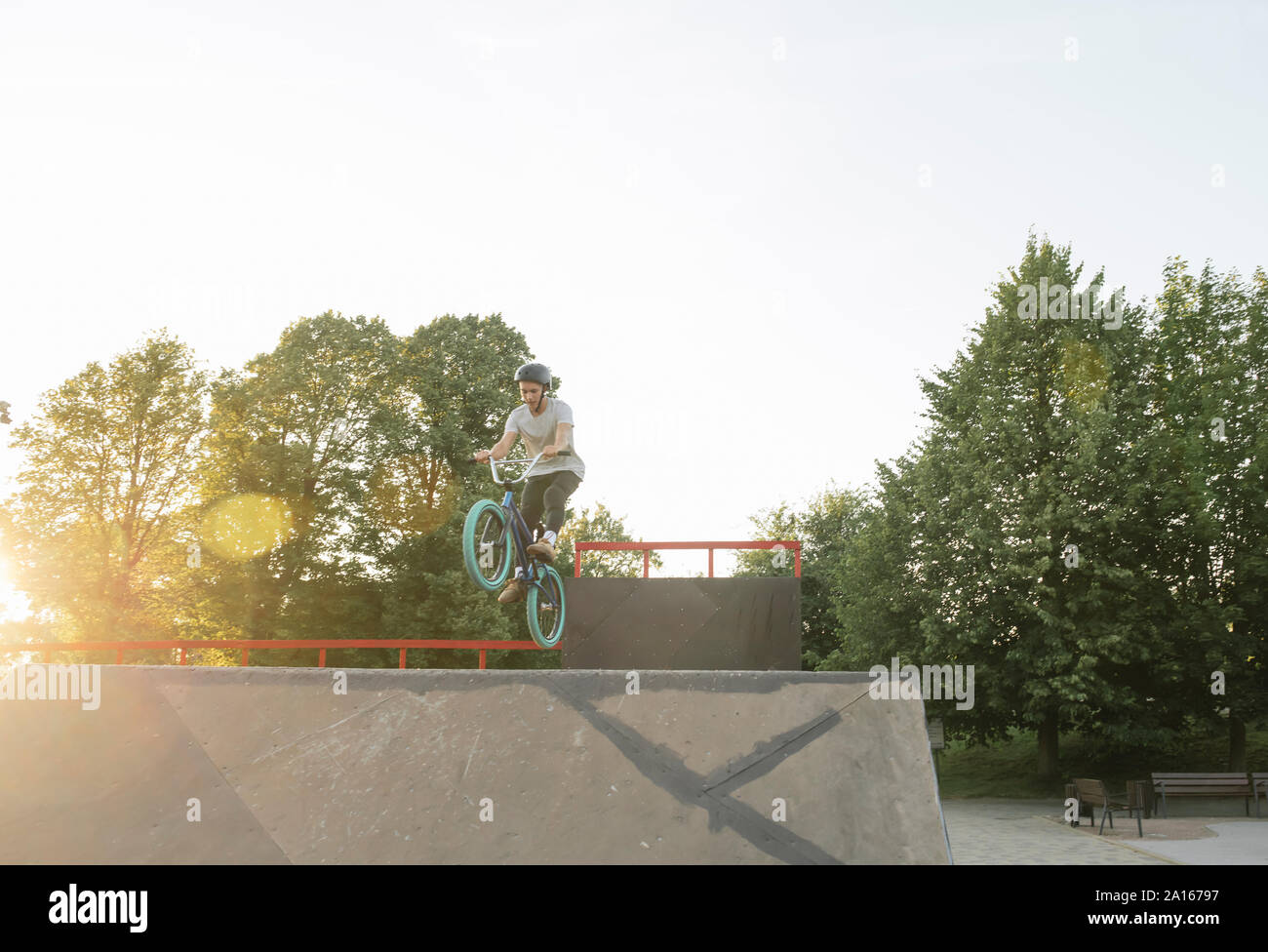 Bmx sunset helmet hi-res stock photography and images - Alamy