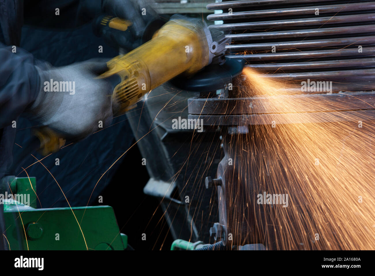 Using a hand grinder hi-res stock photography and images - Alamy