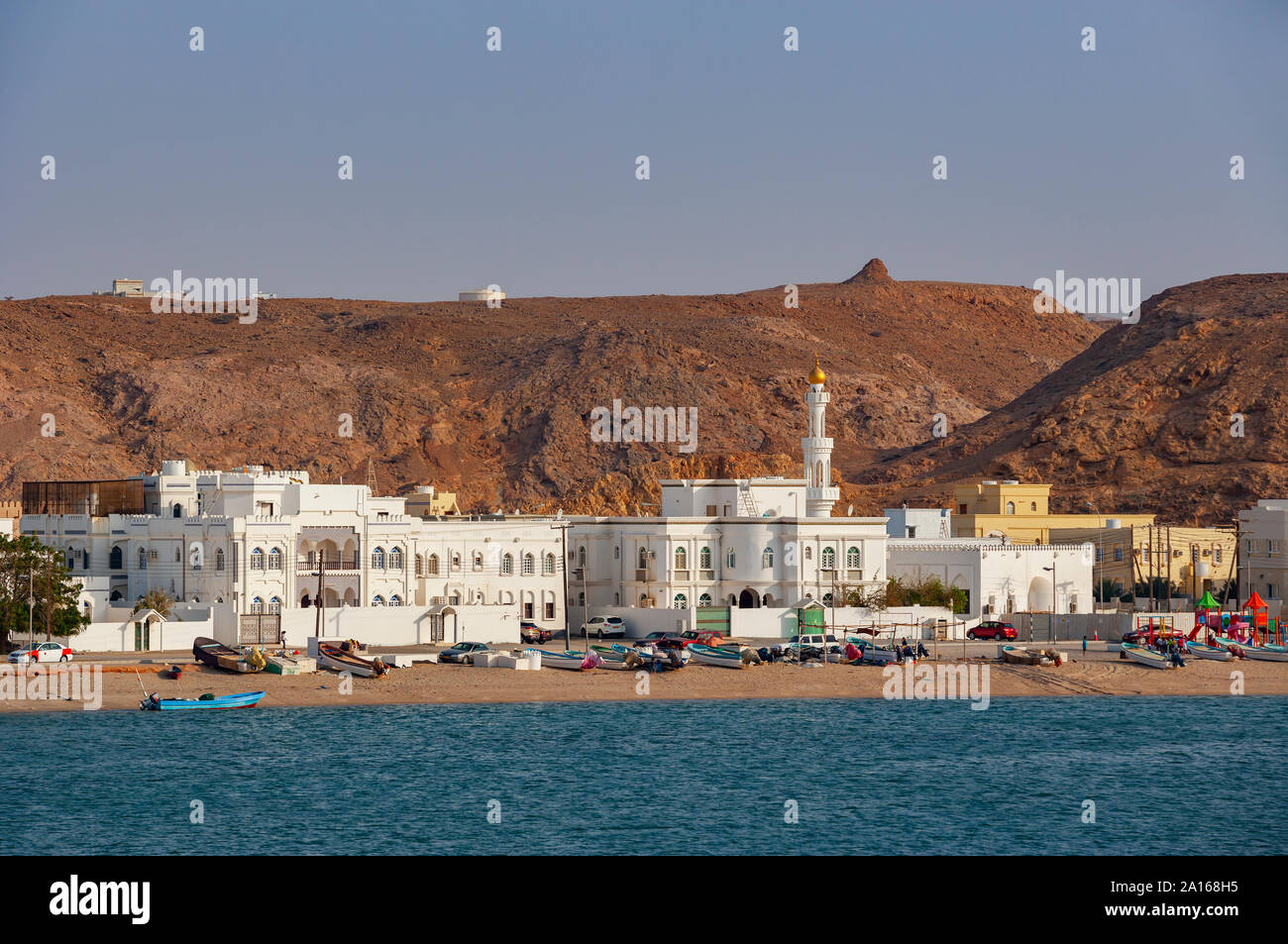 View to Mosque in Sur, Oman Stock Photo - Alamy
