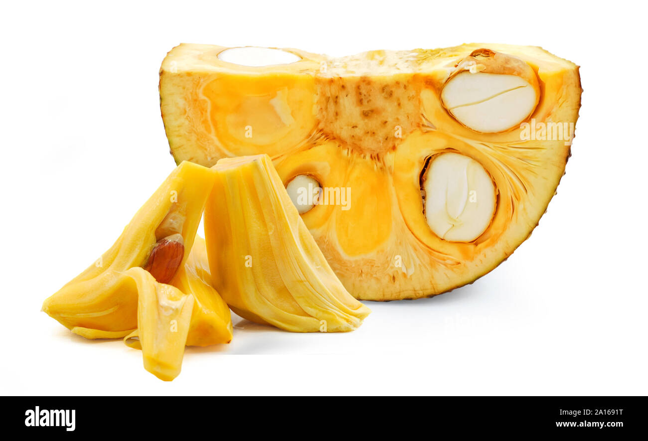 Fresh jackfruit isolated on white background Stock Photo - Alamy