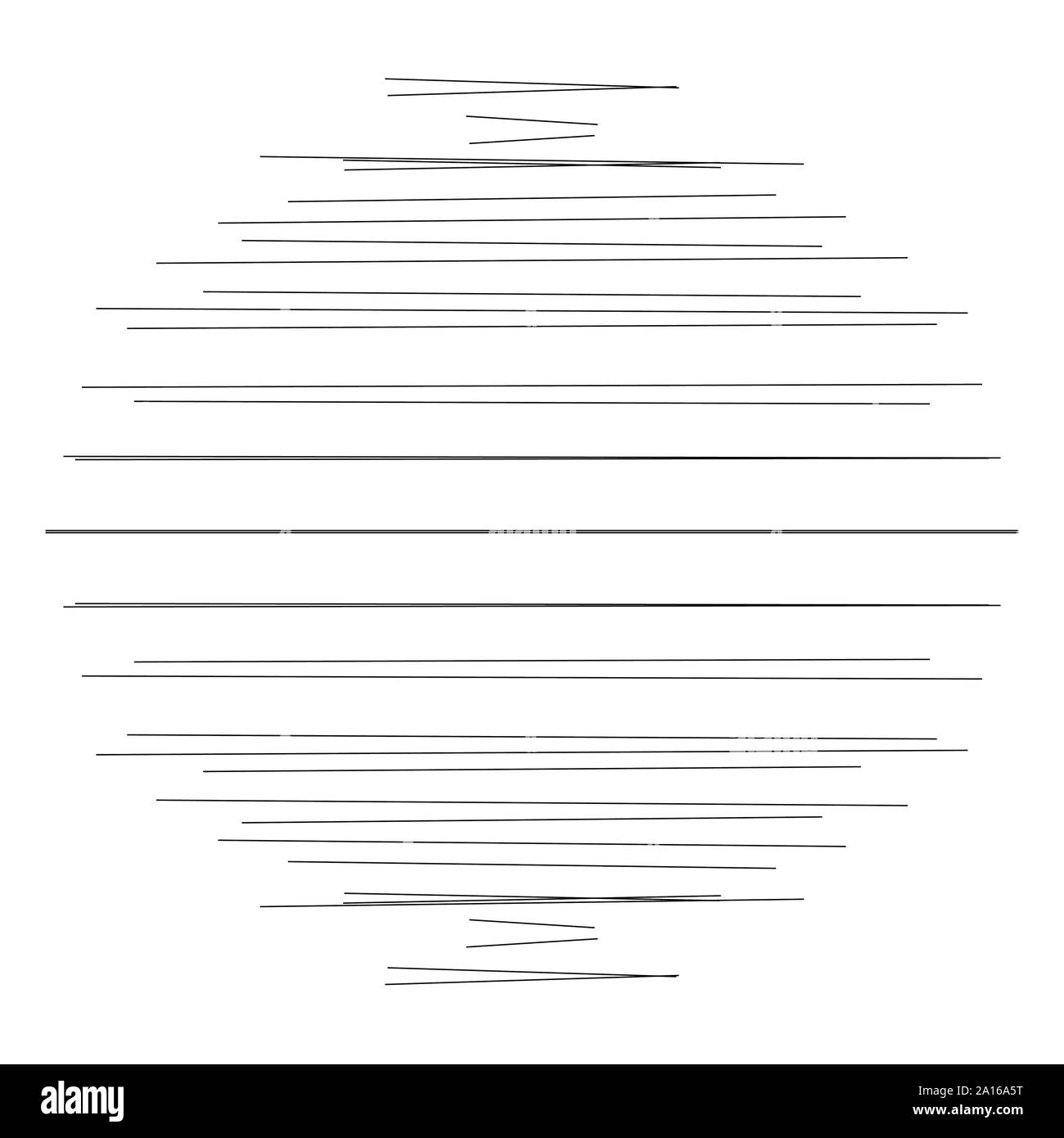 Random dynamic lines circle. Parallel, straight, scatter lines, stripes ...