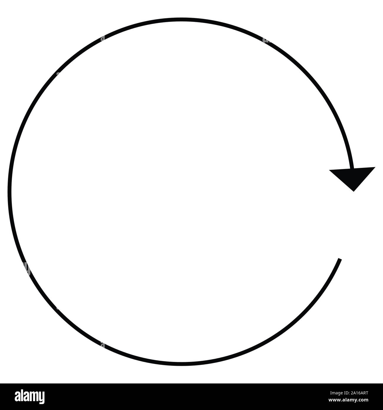 Circular, circle arrow right. Radial arrow icon, symbol. Clockwise ...