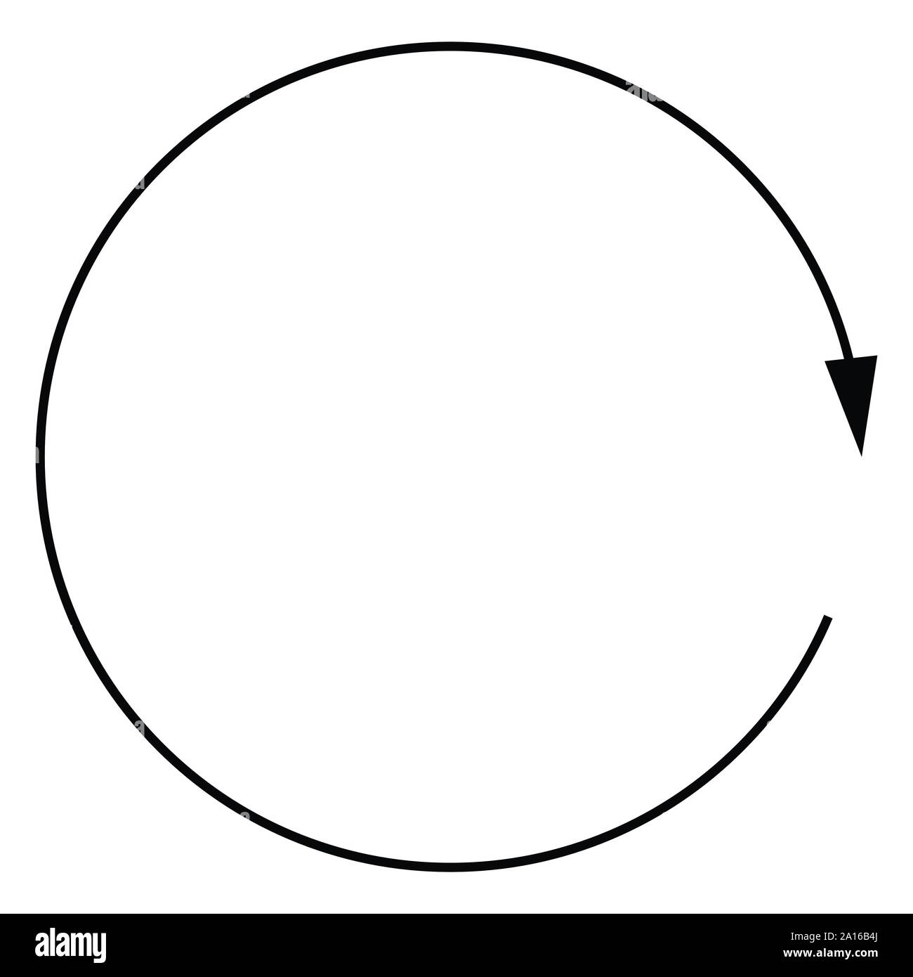 Circular, circle arrow right. Radial arrow icon, symbol. Clockwise ...