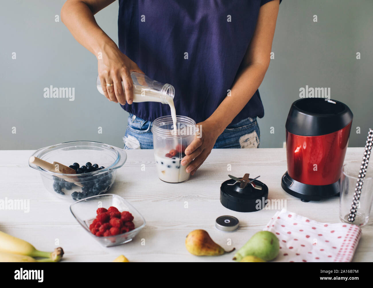 Ingredients in glass mixing hi-res stock photography and images - Alamy