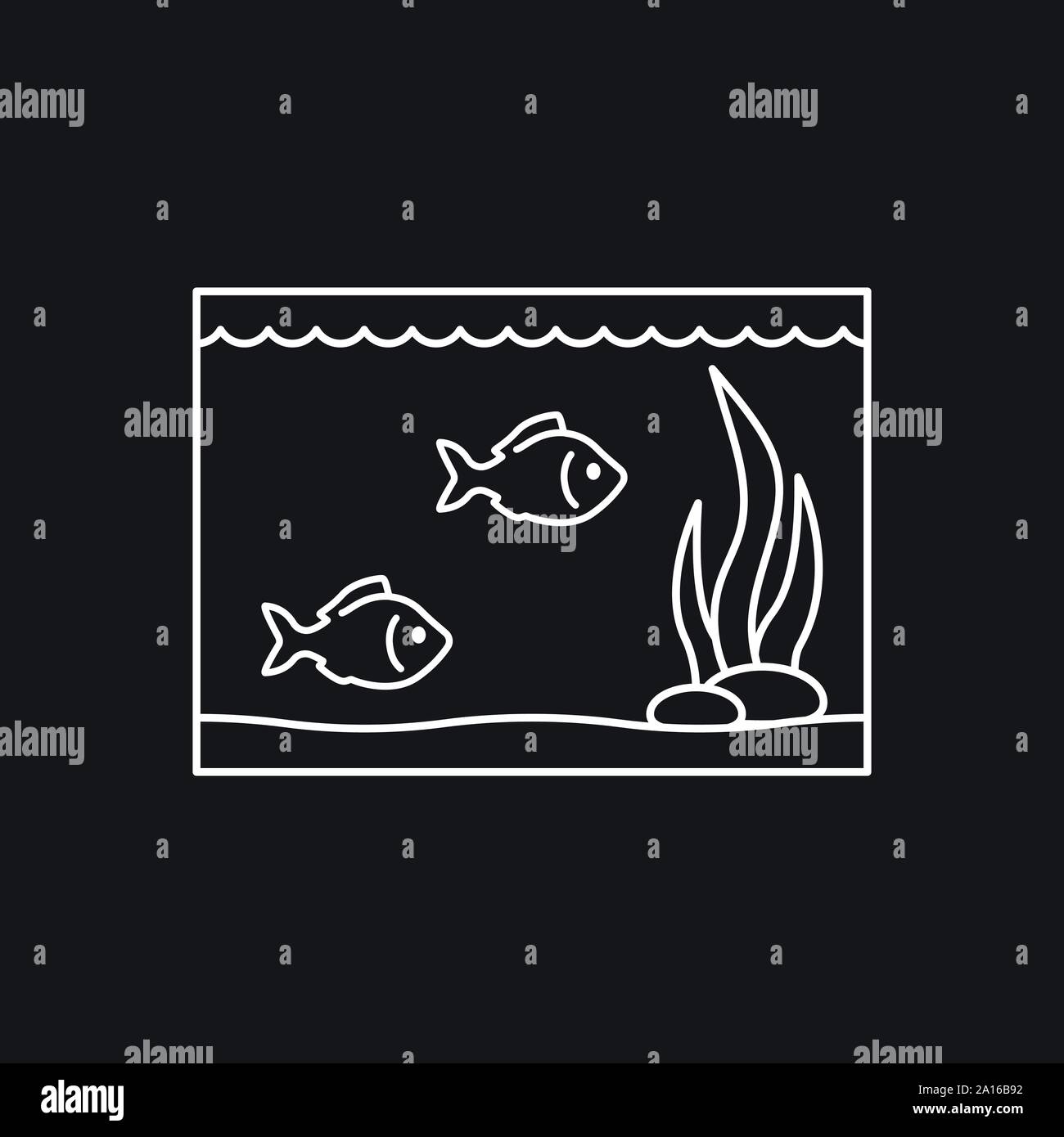 Aquarium fish vector icon. Flat aquarium fish icon for your design ...