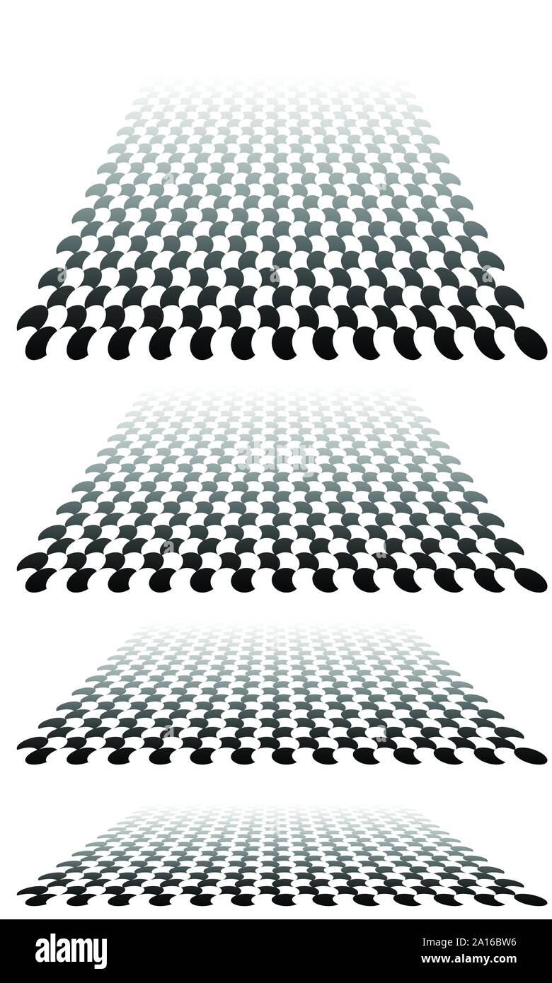 Chequered, checker plane in 3D perspective background. Vanishing ...