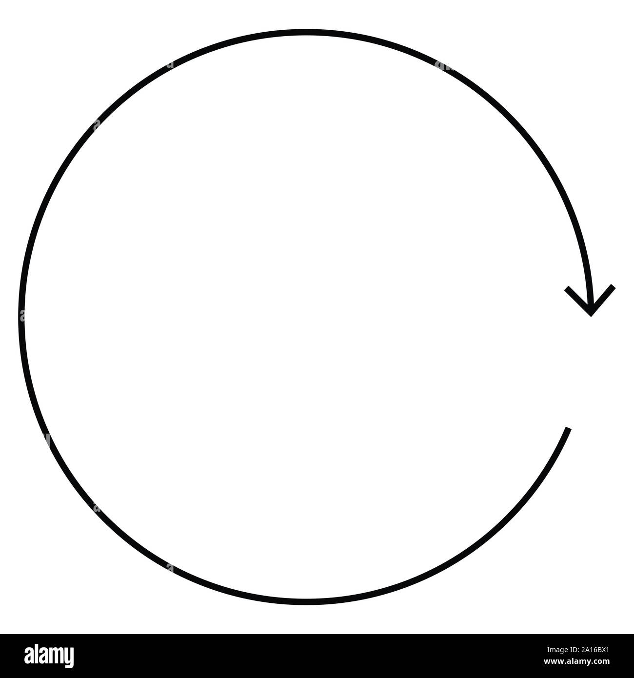 Circular, circle arrow right. Radial arrow icon, symbol. Clockwise ...