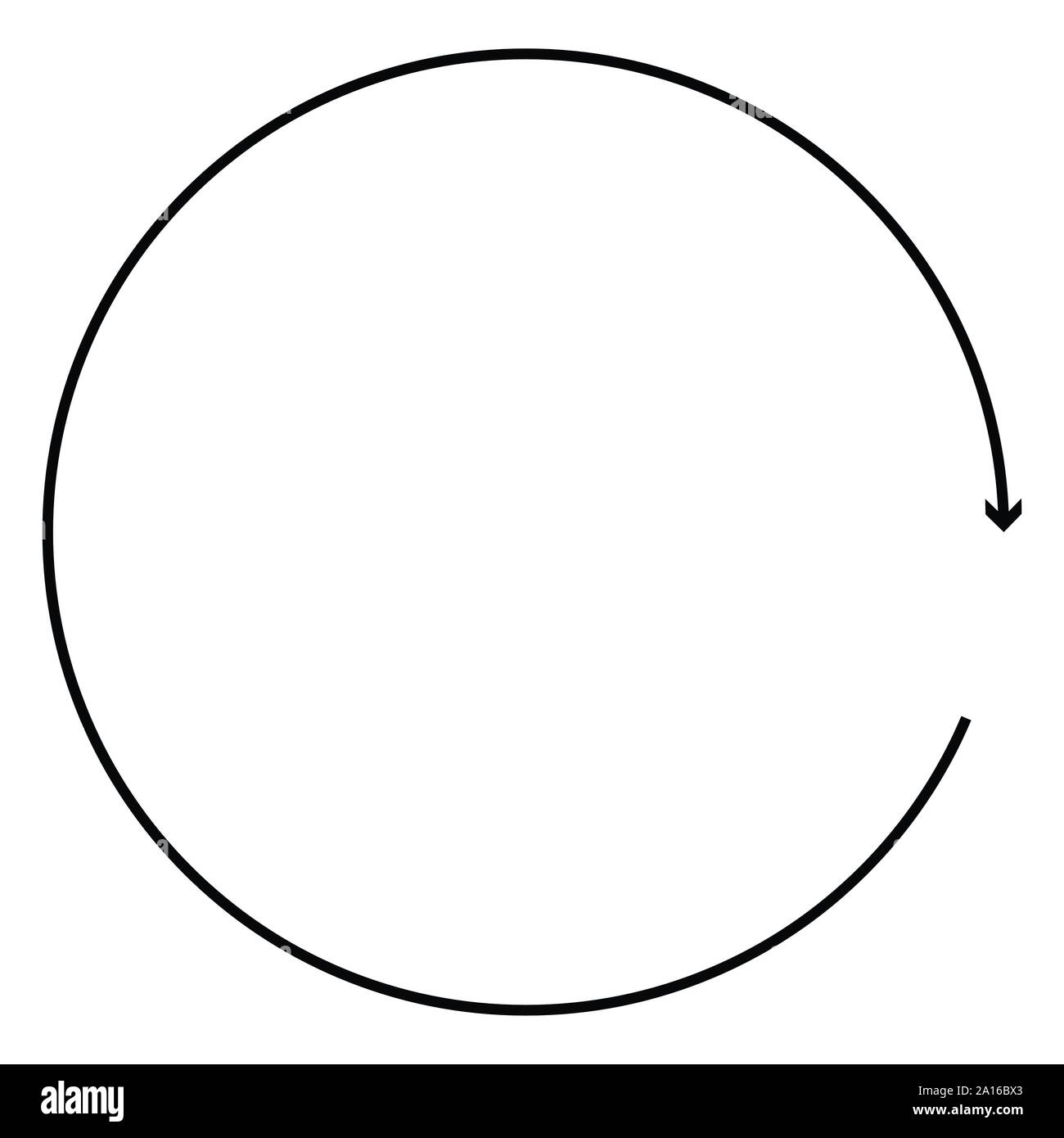 Circular, circle arrow right. Radial arrow icon, symbol. Clockwise ...