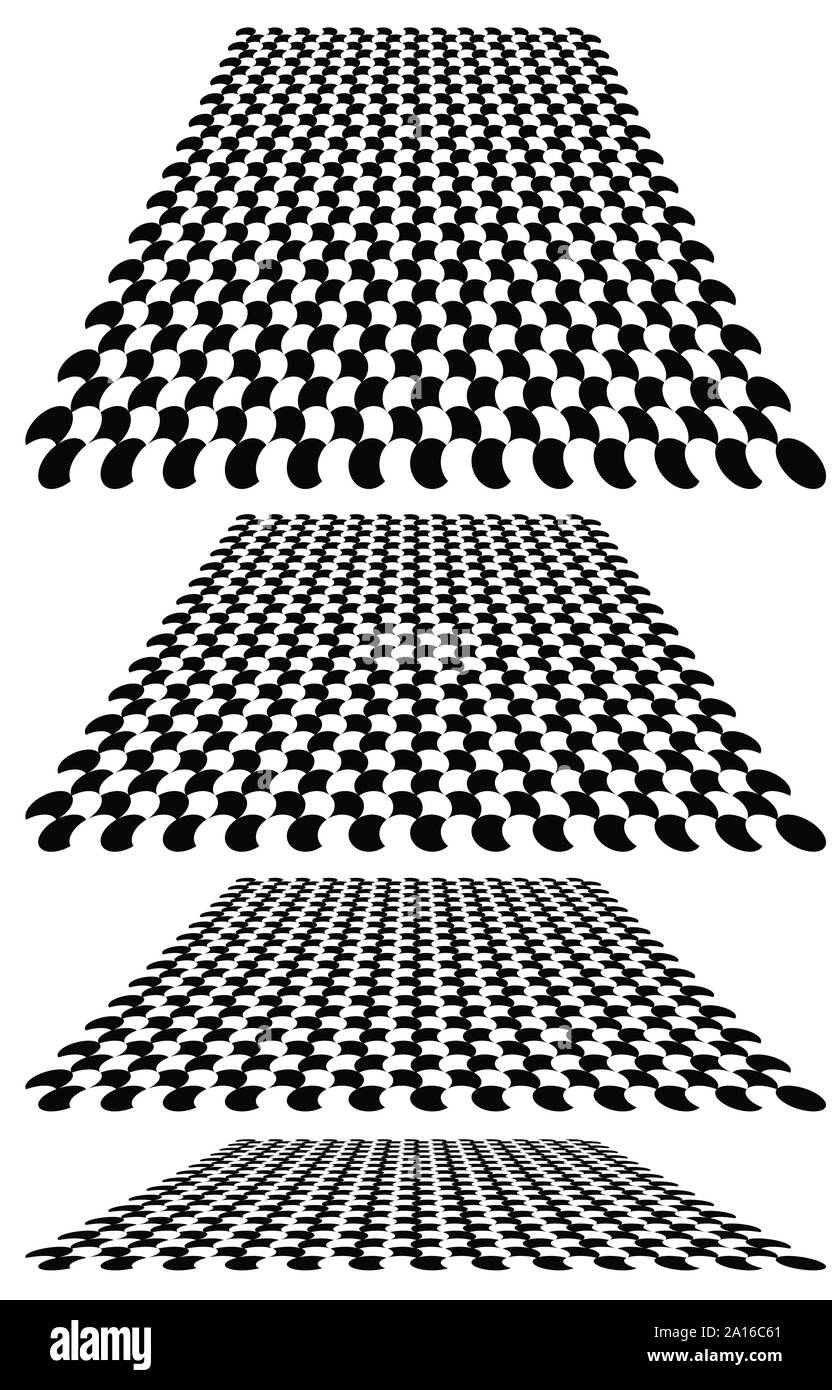 Chequered, checker plane in 3D perspective background. Vanishing ...