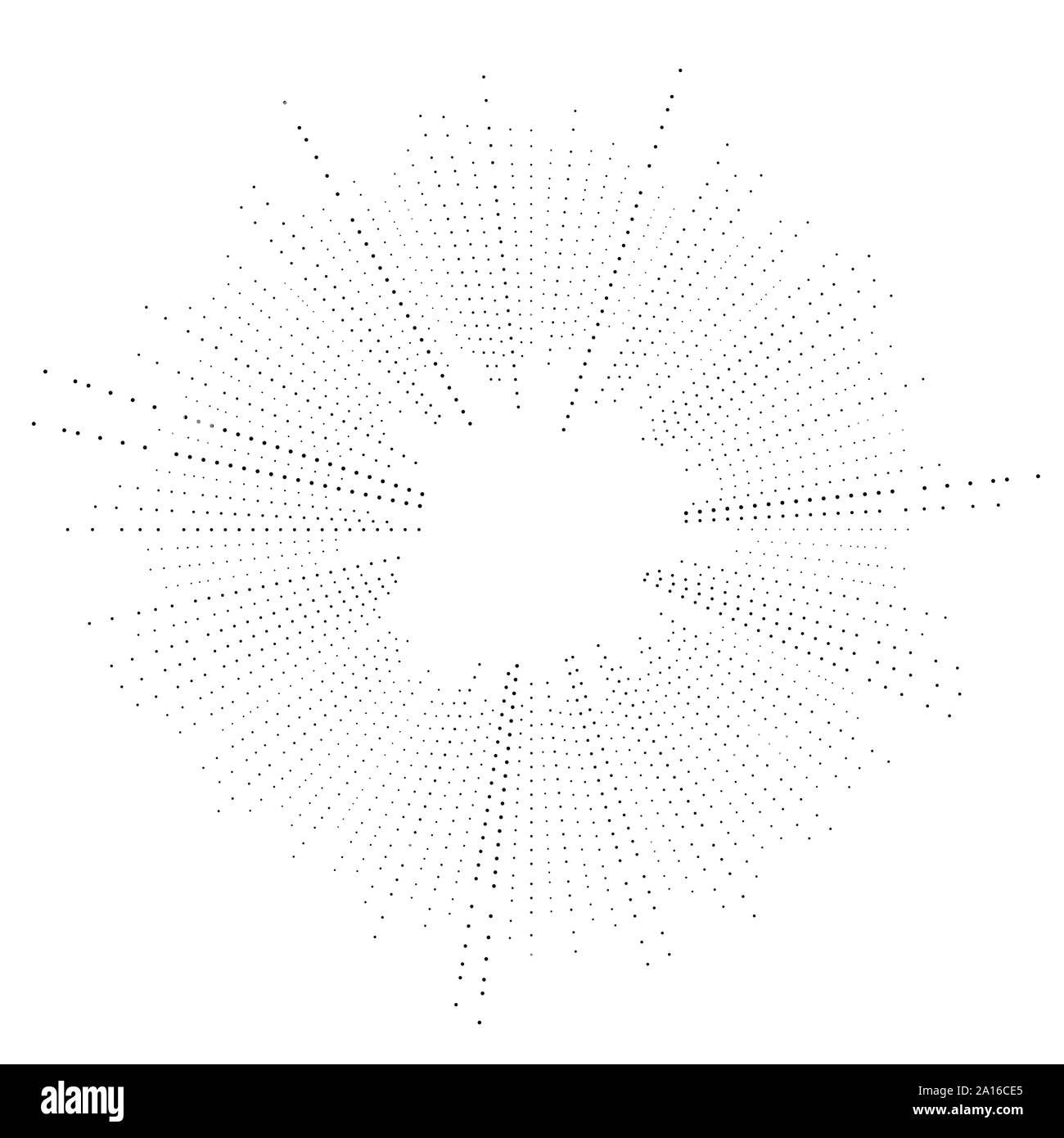 Halftone rays, beams. dots, dotted radial burst lines. Sparkle ...