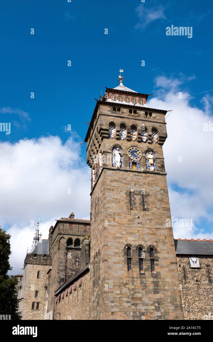 Ornate clock tower cardiff castle hi-res stock photography and images ...