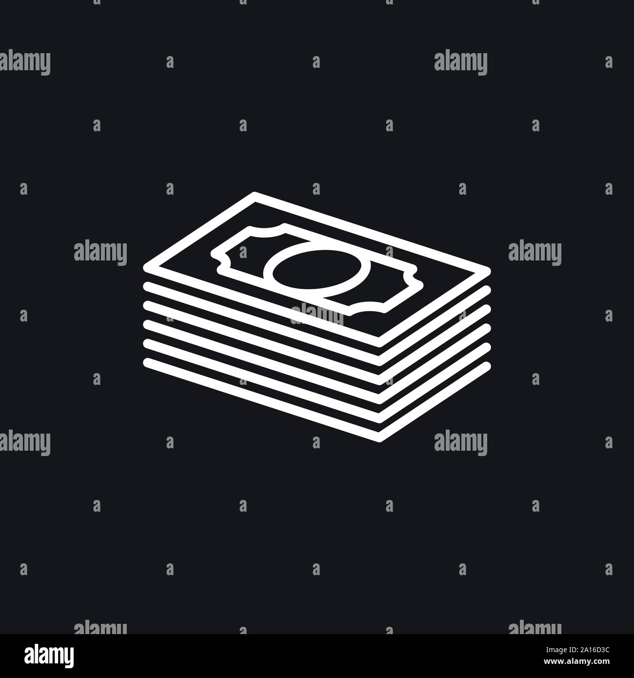 At symbol and bank notes Black and White Stock Photos & Images - Alamy