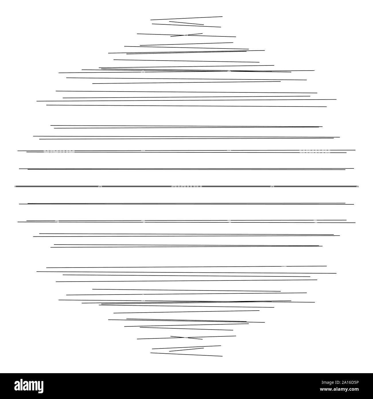 Random dynamic lines circle. Parallel, straight, scatter lines, stripes ...