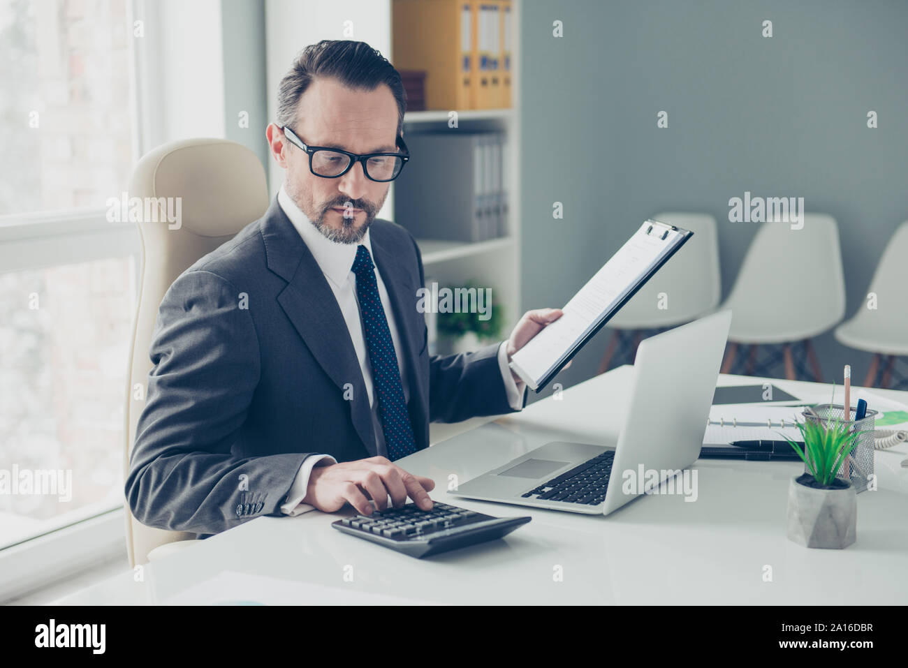 Office, formal, man behind computer hi-res stock photography and images ...