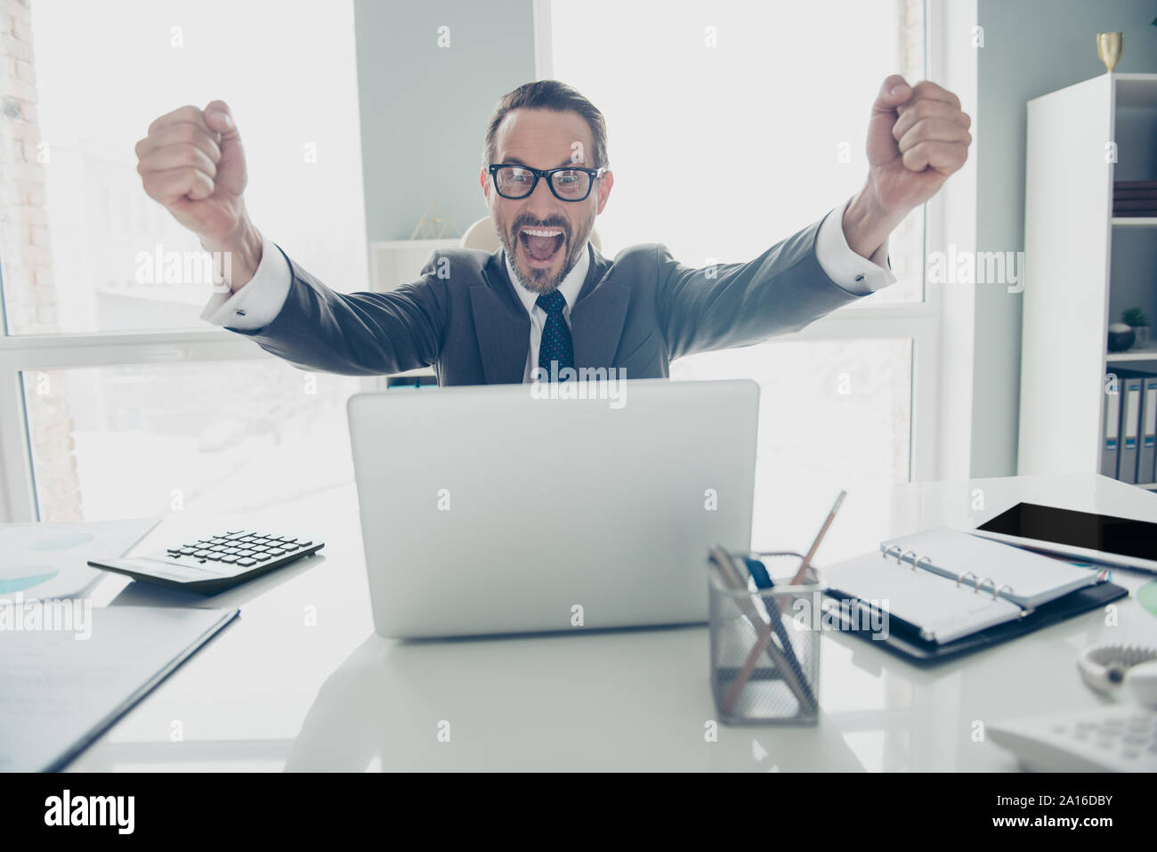 Confident director economist employee professional realtor man i Stock ...