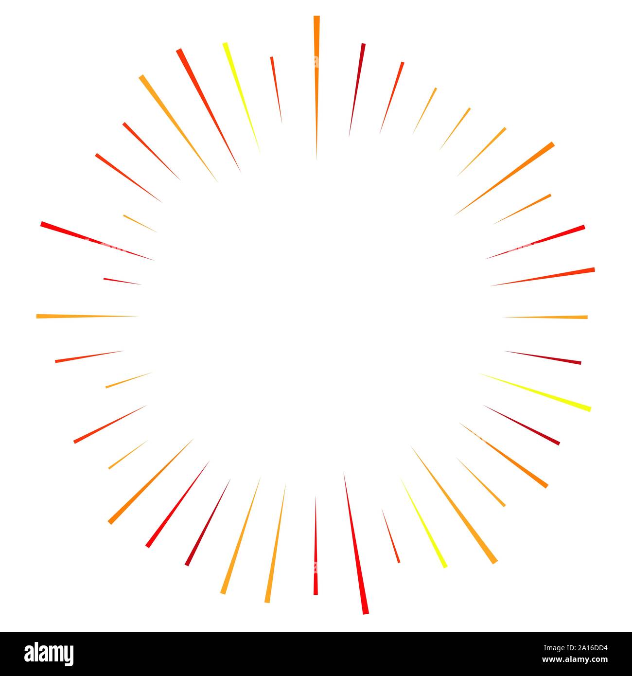 Orange, yellow radial, radiating lines. Rays, beams. Starburst ...