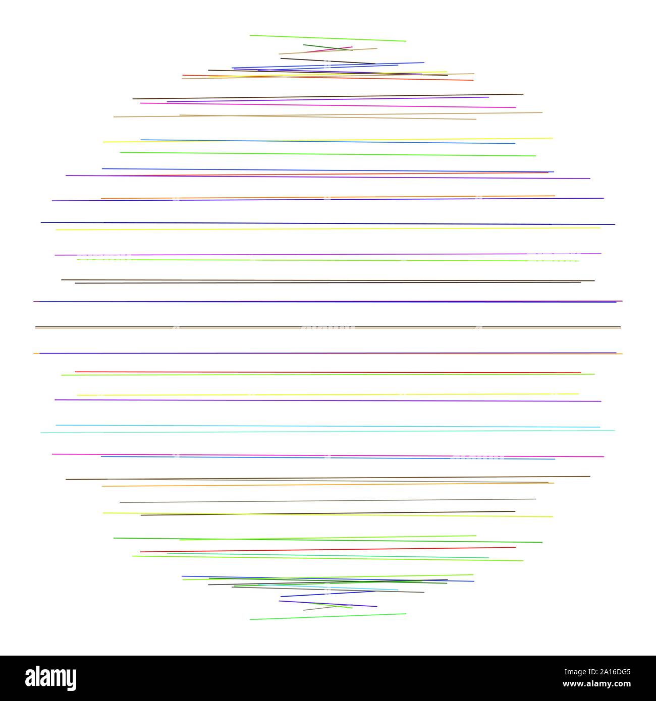 Random dynamic lines circle. Parallel, straight, scatter lines, stripes ...