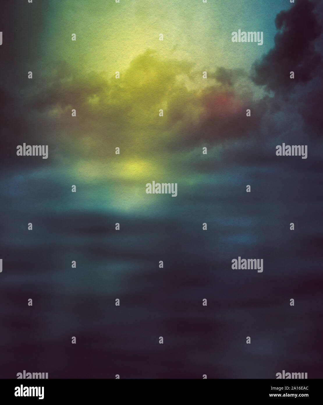 Colorful grunge texture with soft water surface and clouds Stock Photo ...