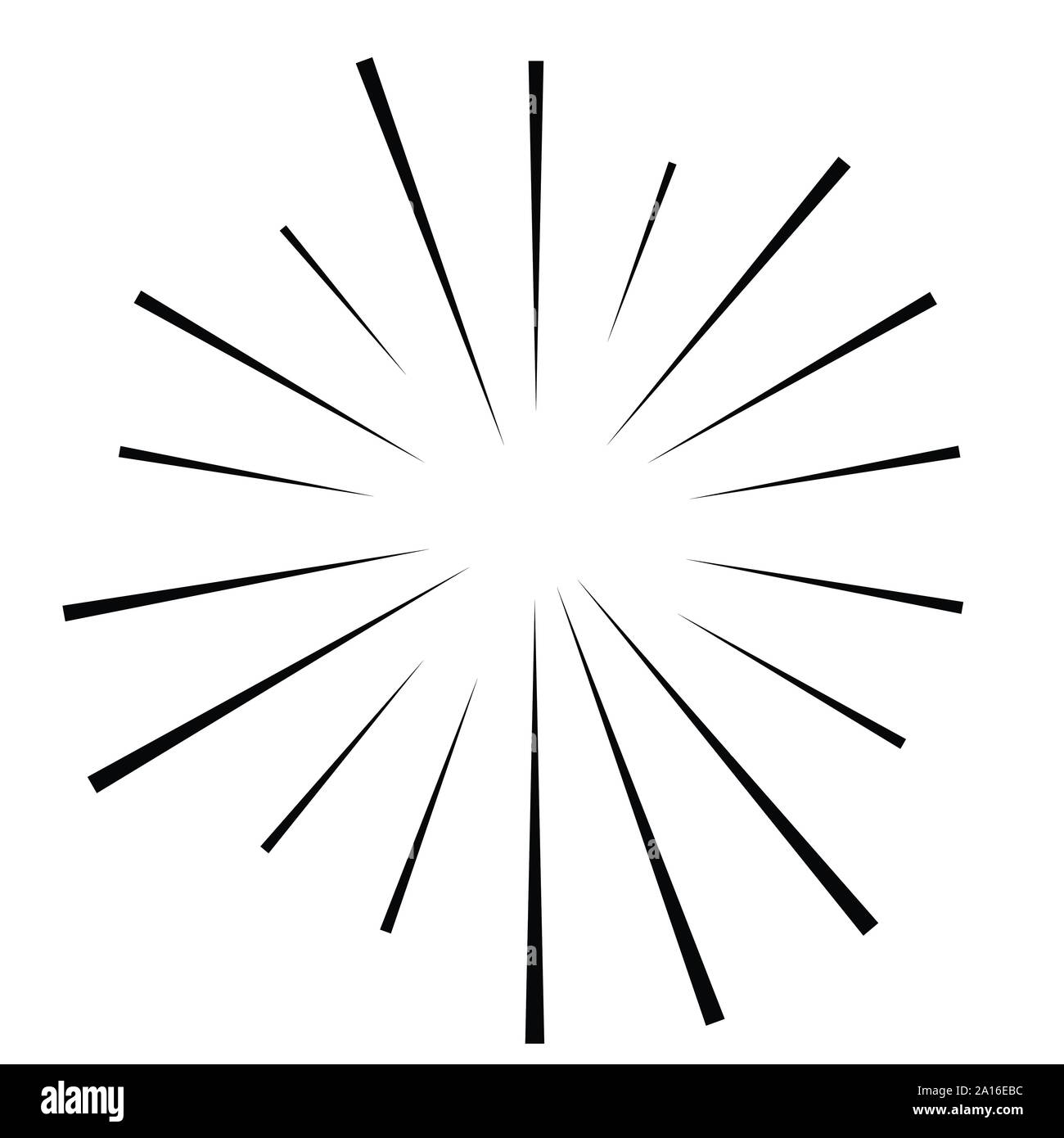 Random circular lines starburst, sunburst. Converging radial, radiating ...