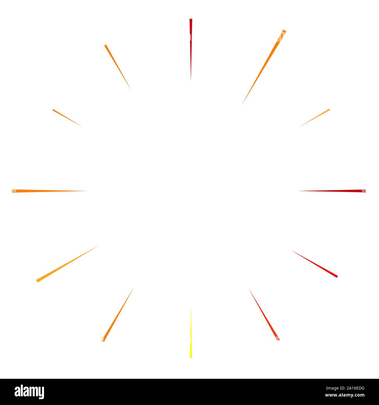 Orange, yellow radial, radiating lines. Rays, beams. Starburst ...