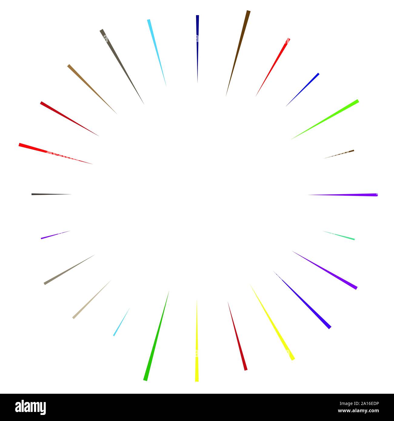 Radial, radiating lines, spokes. Circular rays, beams. Multicolor ...