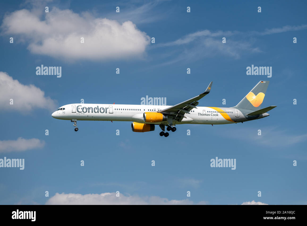 Munich, Germany - September 03. 2019 : Condor Boeing 757-330 with the ...