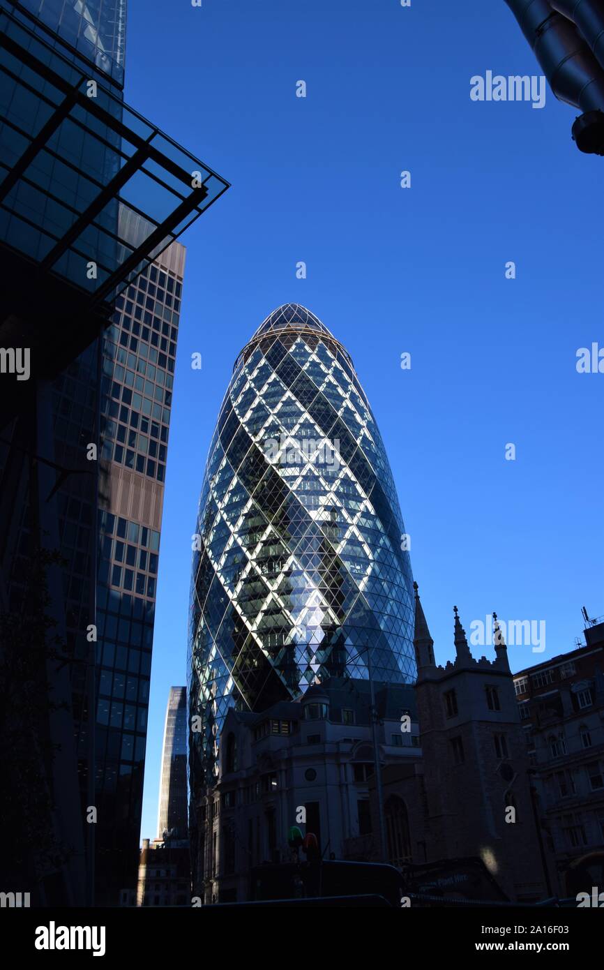 The Gherkin Building, City of London Stock Photo - Alamy