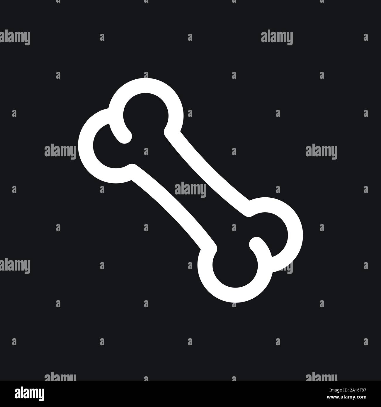 Bone flat icon. Single high quality symbol Stock Vector Image & Art - Alamy