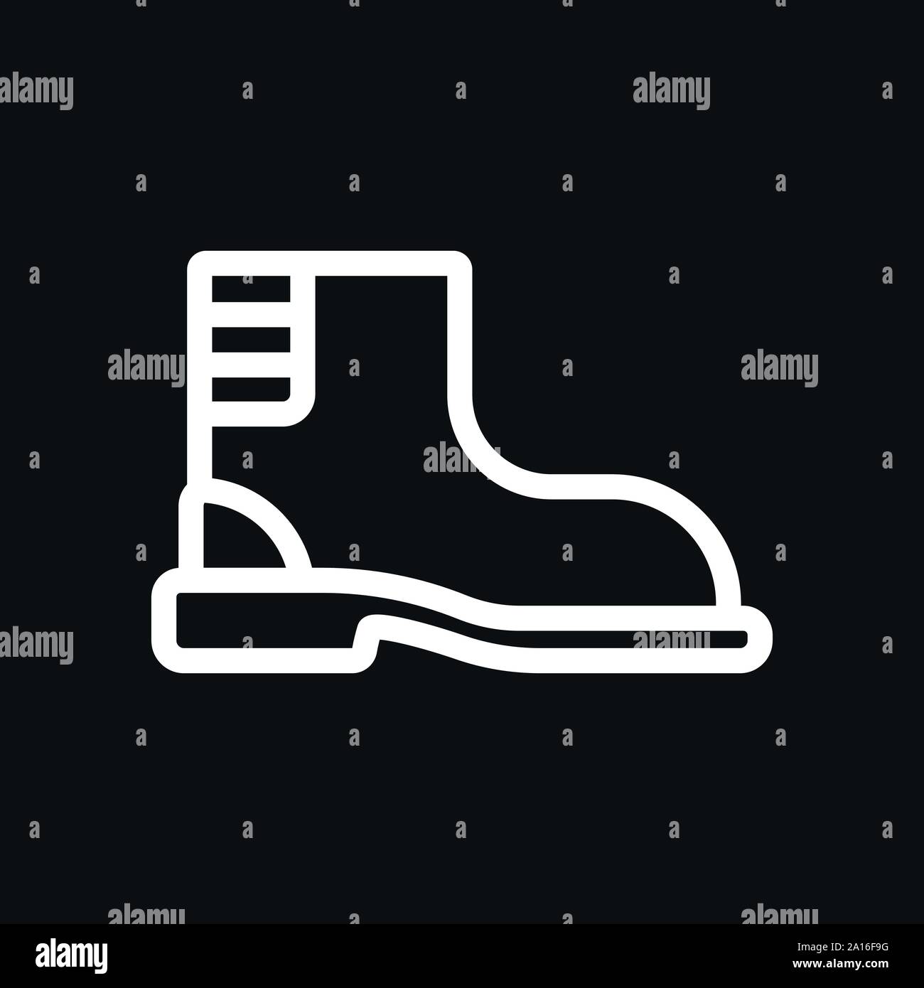 Boot vector icon, high shoe icon, working boot icon Stock Vector Image ...