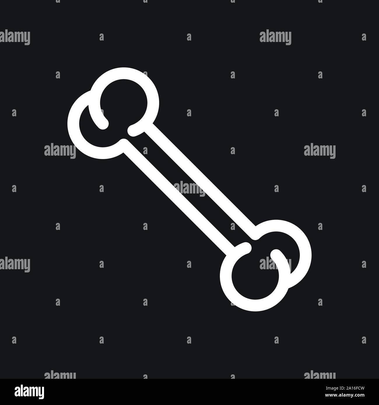 Bone flat icon. Single high quality symbol Stock Vector Image & Art - Alamy