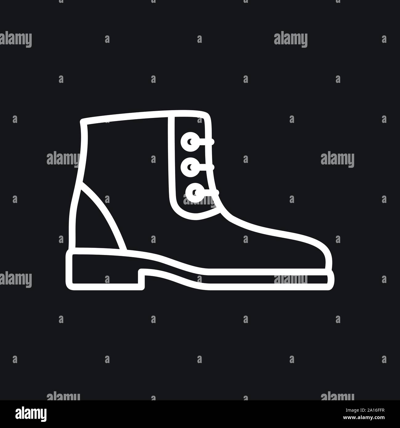 Boot vector icon, high shoe icon, working boot icon Stock Vector Image ...