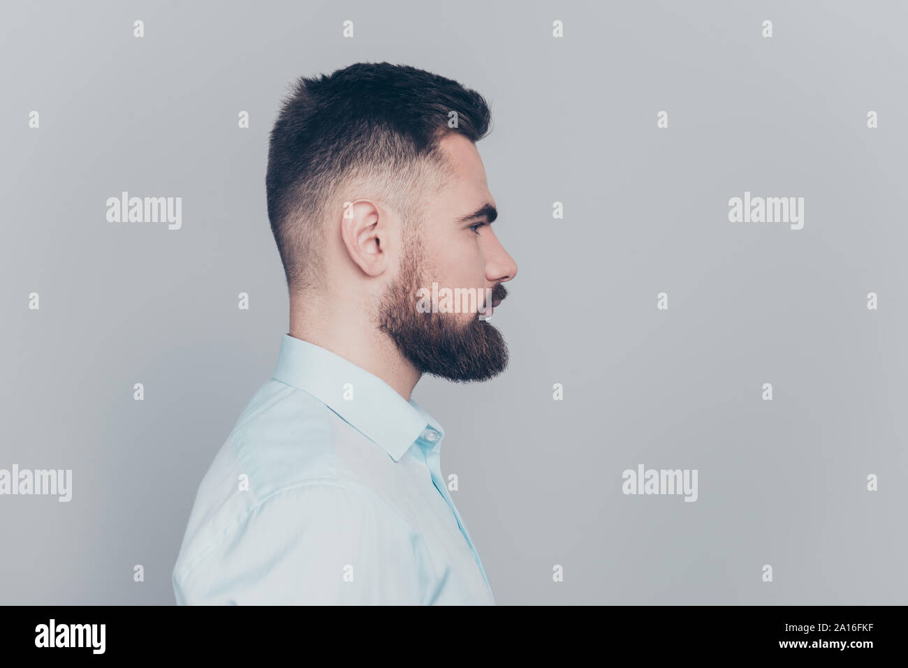 Half turned close up photo portrait of successful executive hand Stock ...