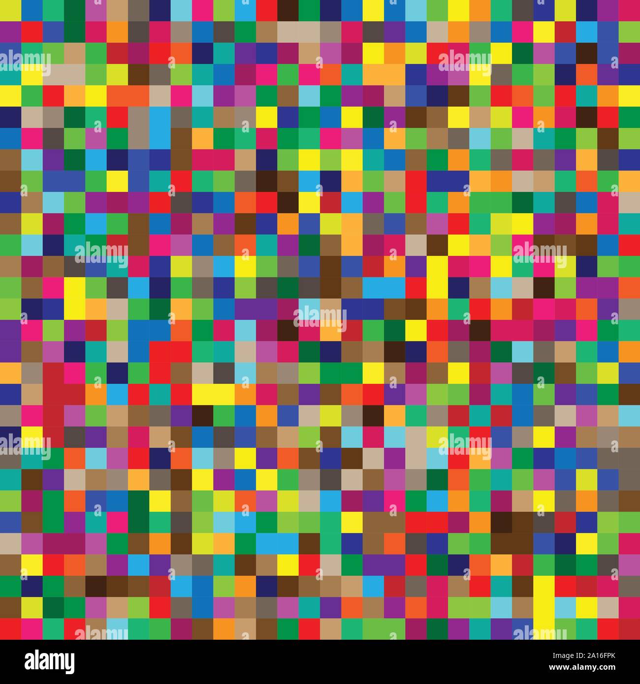 seamless random squares, mosaic tiles pixelated, pixels colorful vibrant, vivid background ...